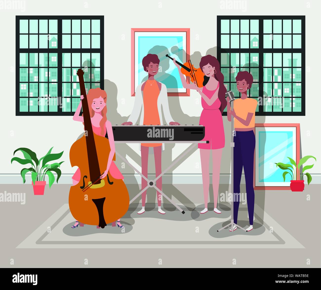 Piano violin house hi-res stock photography and images - Alamy