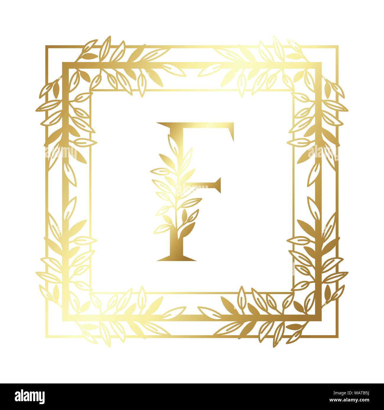 letter of the alphabet with vintage style frame Stock Vector Image ...