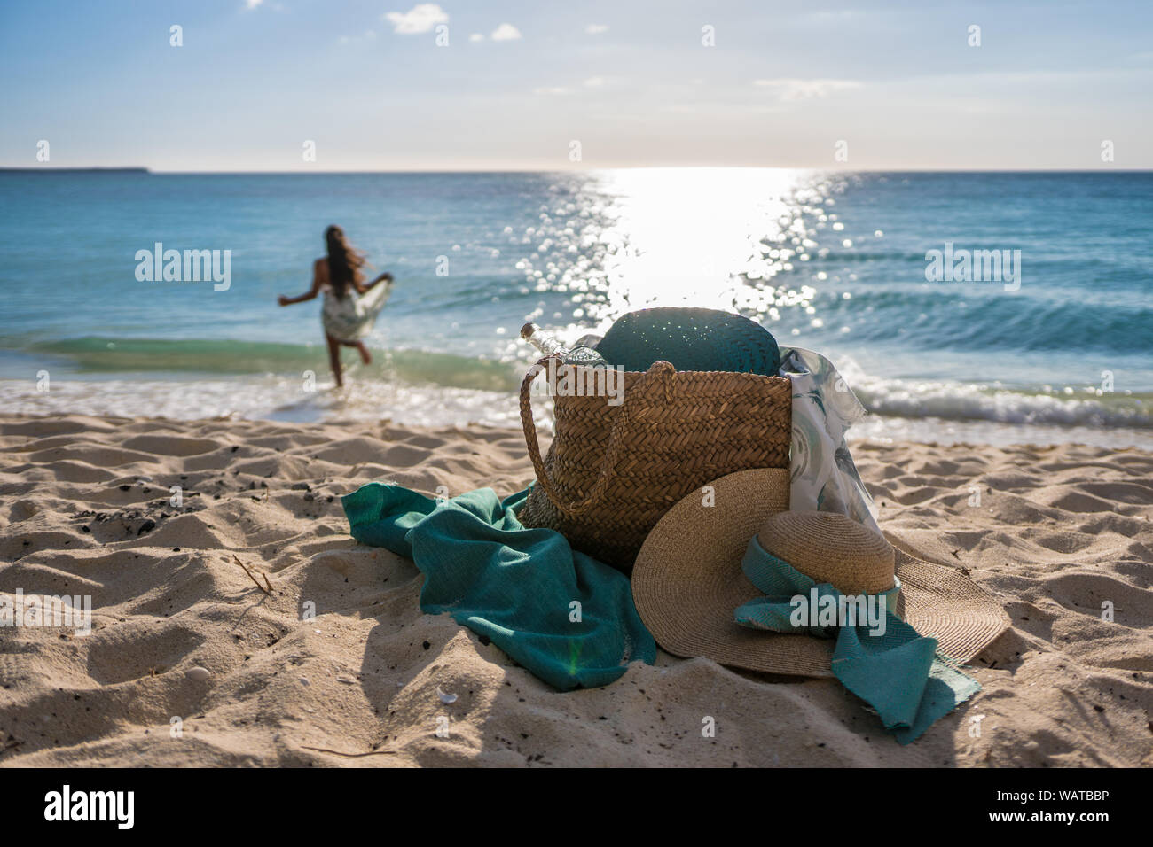 Afternoon in the caribbean beach Stock Photo - Alamy