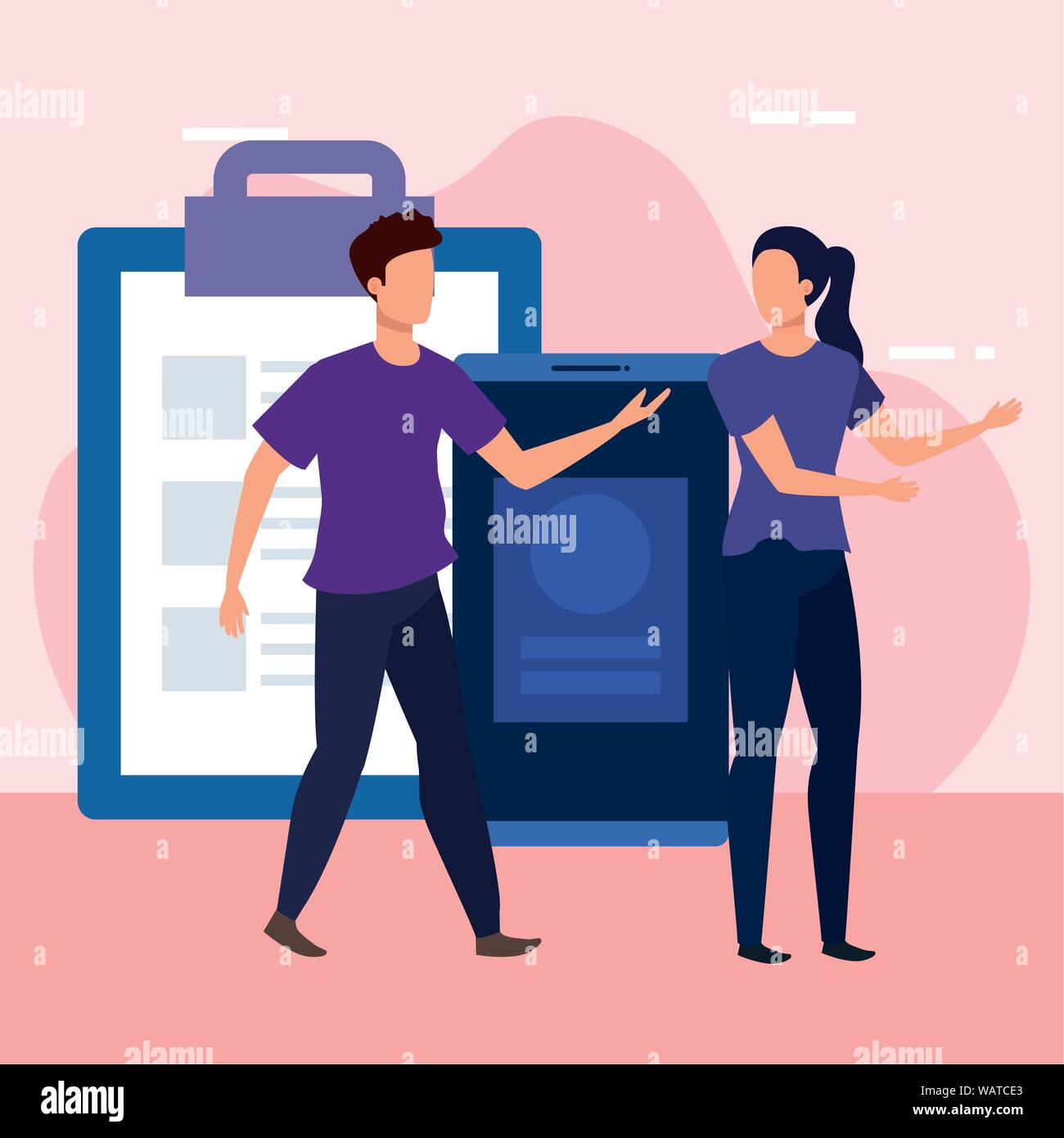 Male cell phone school Stock Vector Images - Alamy