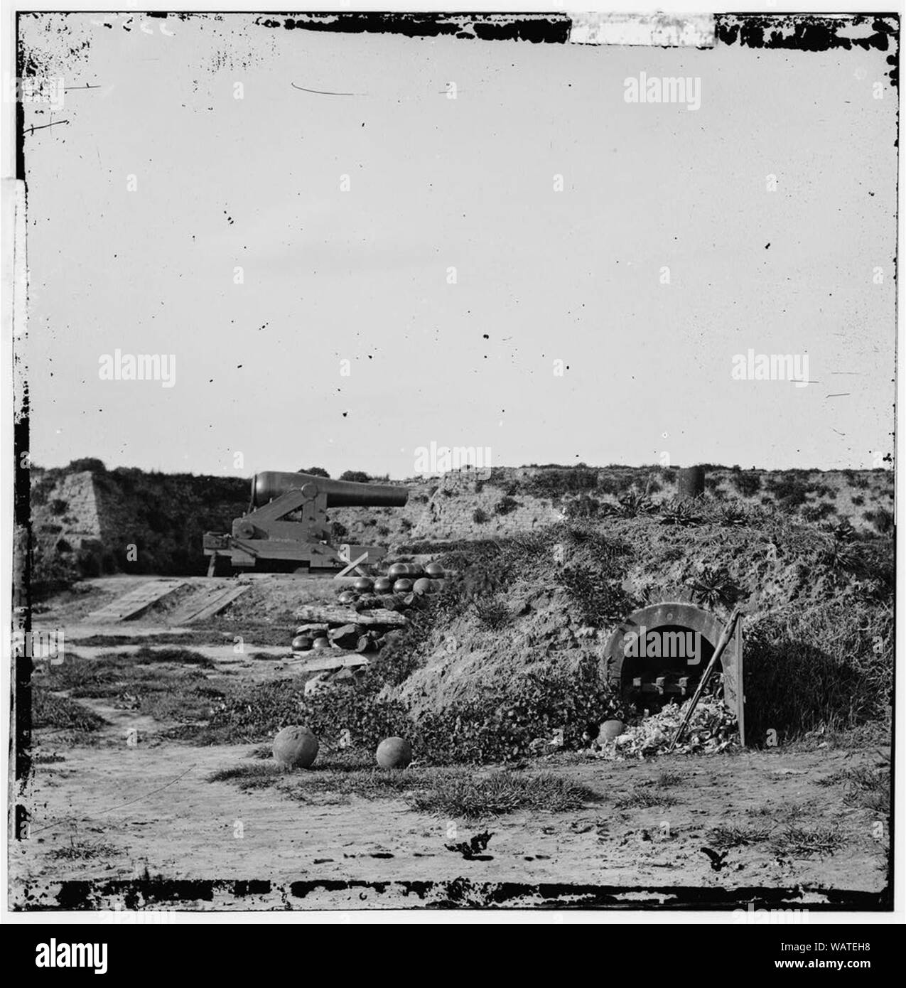 Drewry's Bluff, Virginia. Interior of Fort Darling. (Magazines, bomb ...