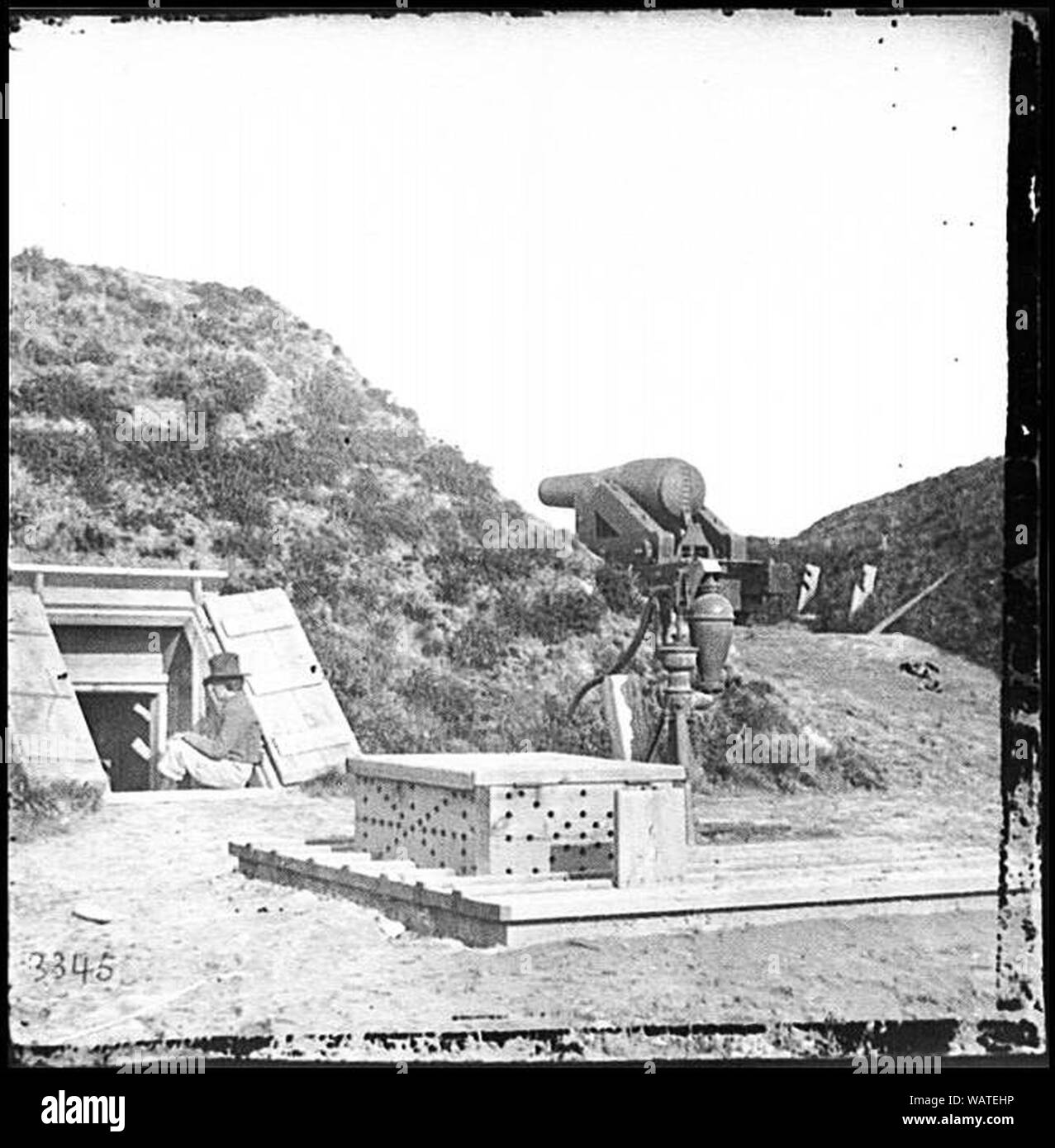 Drewry's Bluff, Va. Interior of Fort Darling (Confederate) on the James ...