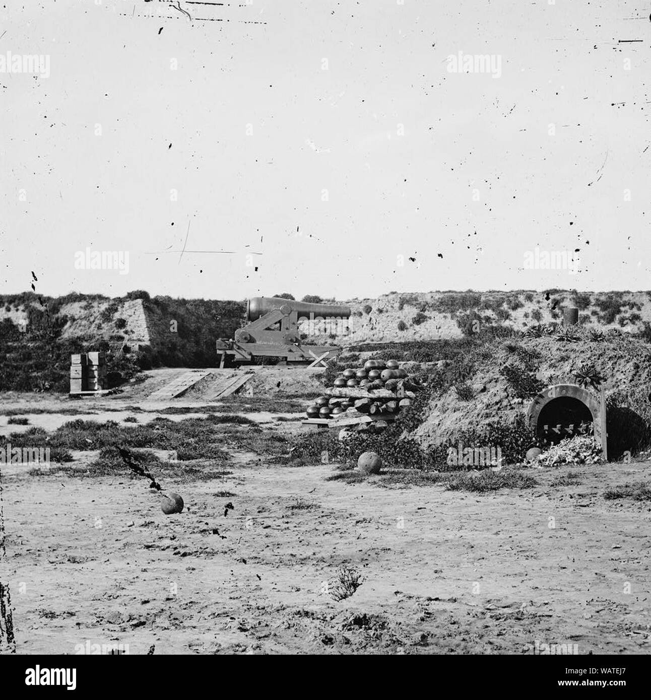 Drewry's Bluff, Virginia. Interior of Fort Darling. Magazines Stock ...