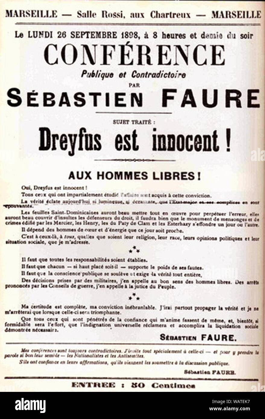 Dreyfus est innocent Stock Photo - Alamy Dreyfus est innocent Stock Photo - Alamy