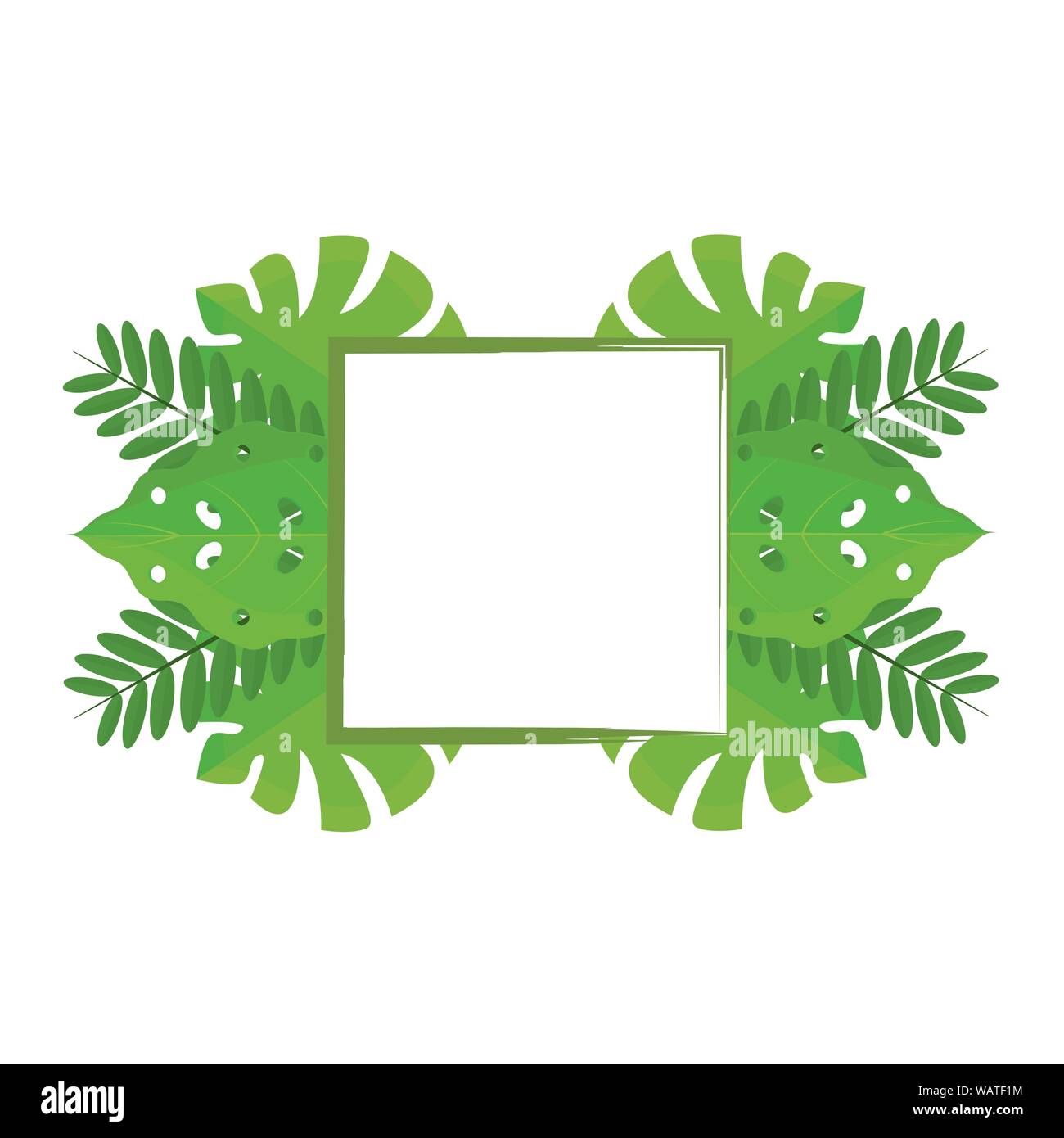 Abstract Green Leaf Stock Vector Image & Art - Alamy