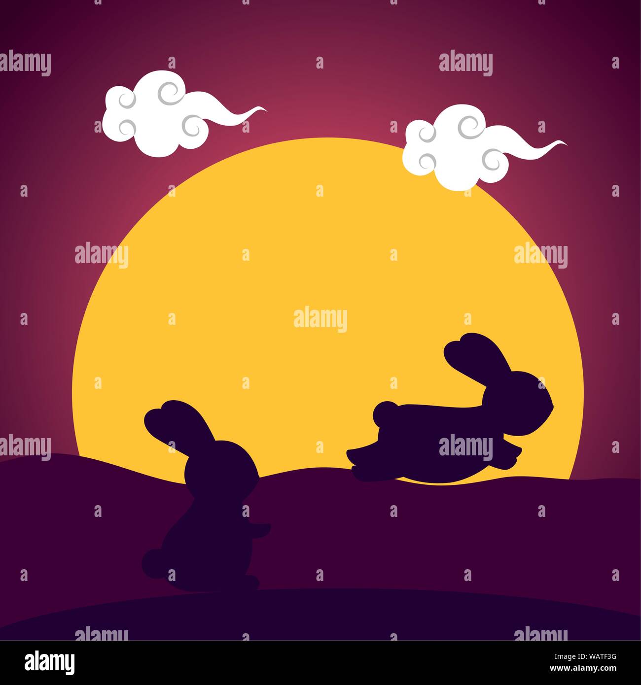 Two running rabbits hi-res stock photography and images - Alamy