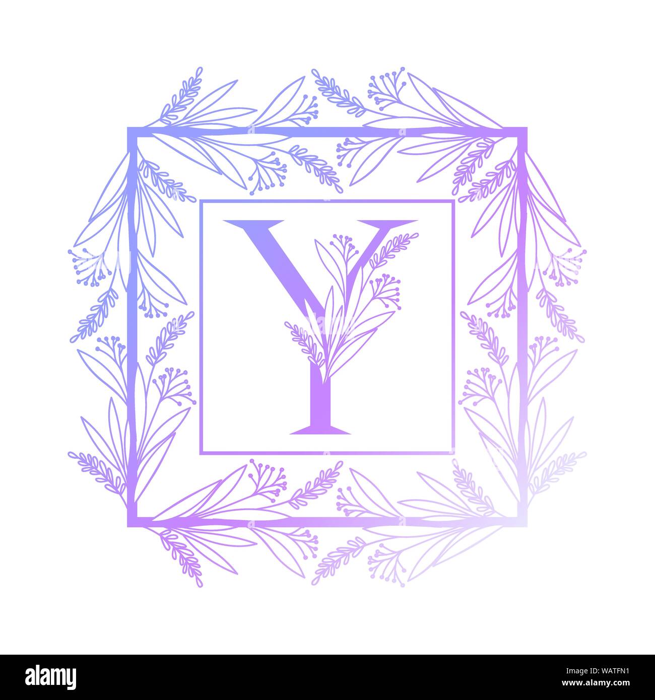 letter of the alphabet with vintage style frame Stock Vector Image ...