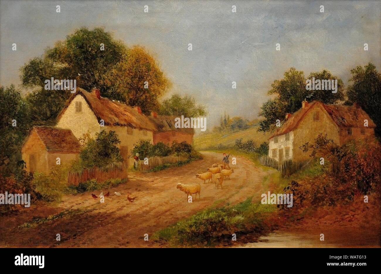 Driving Sheep to market Stock Photo - Alamy