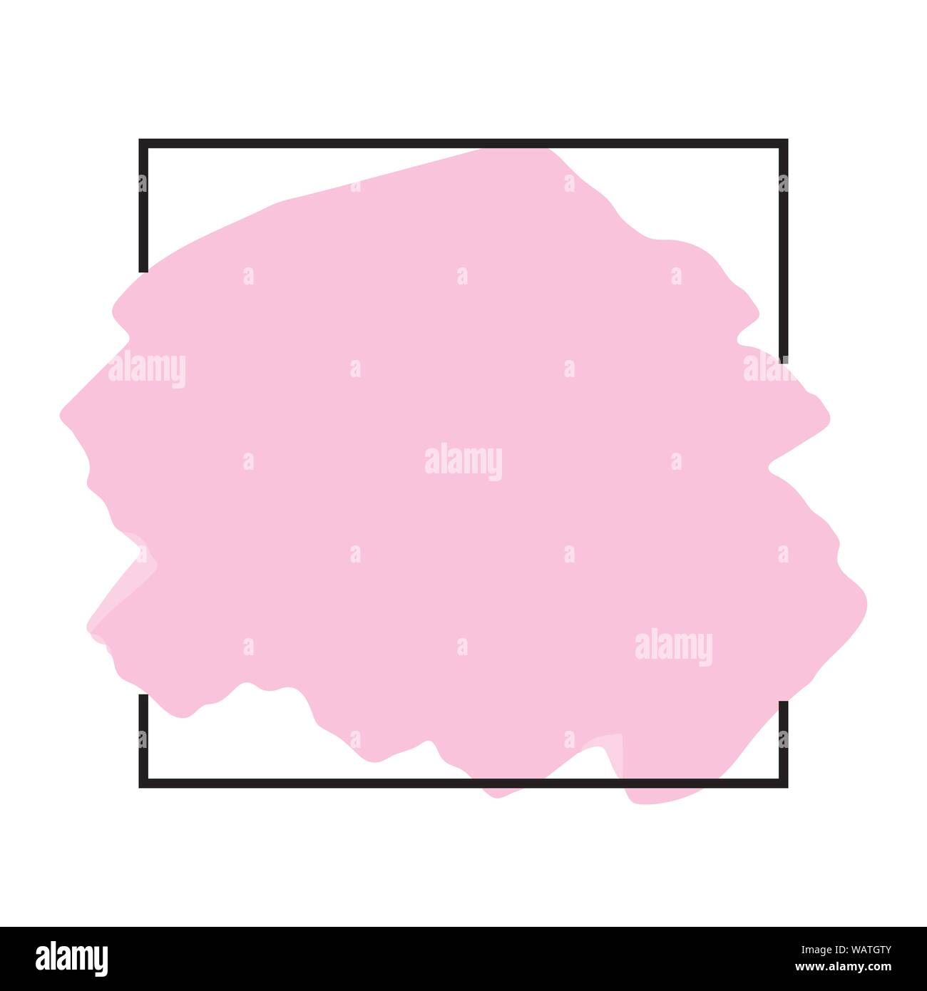 Frame template design. Digital watercolor in vector. Wedding decoration ...