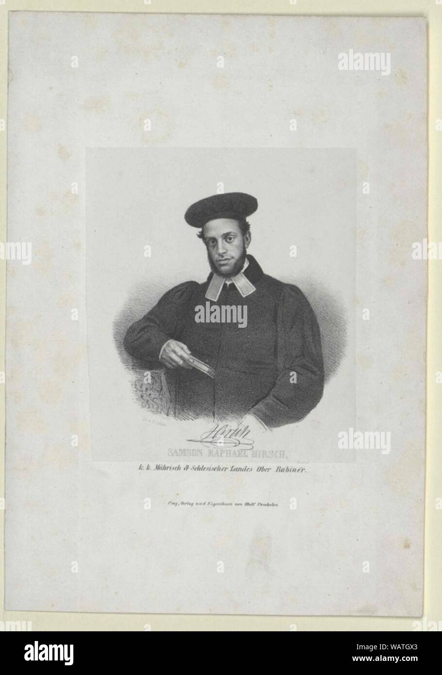 Druck von Schier. Samson Raphael Hirsch.1847 (3941800 Stock Photo - Alamy