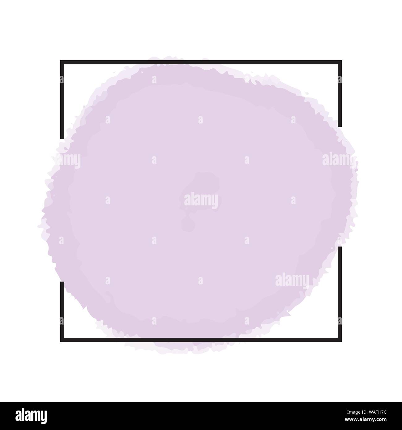 Frame template design. Digital watercolor in vector. Wedding decoration ...