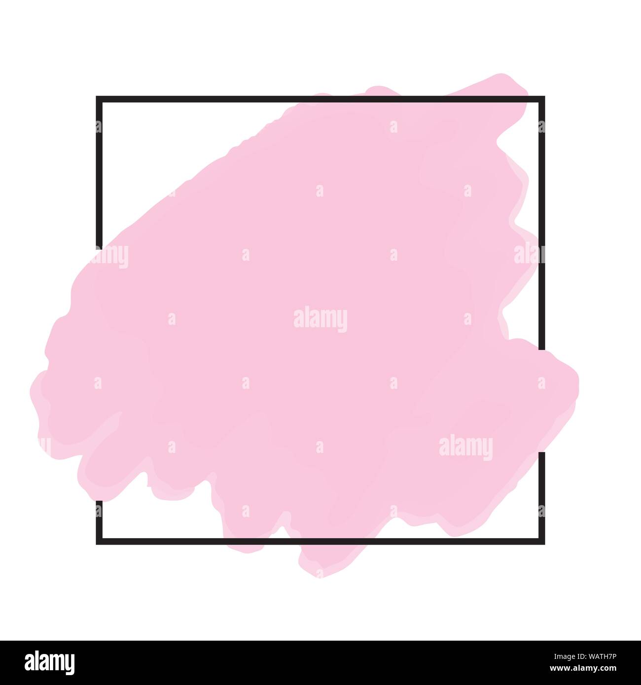 Frame template design. Digital watercolor in vector. Wedding decoration ...