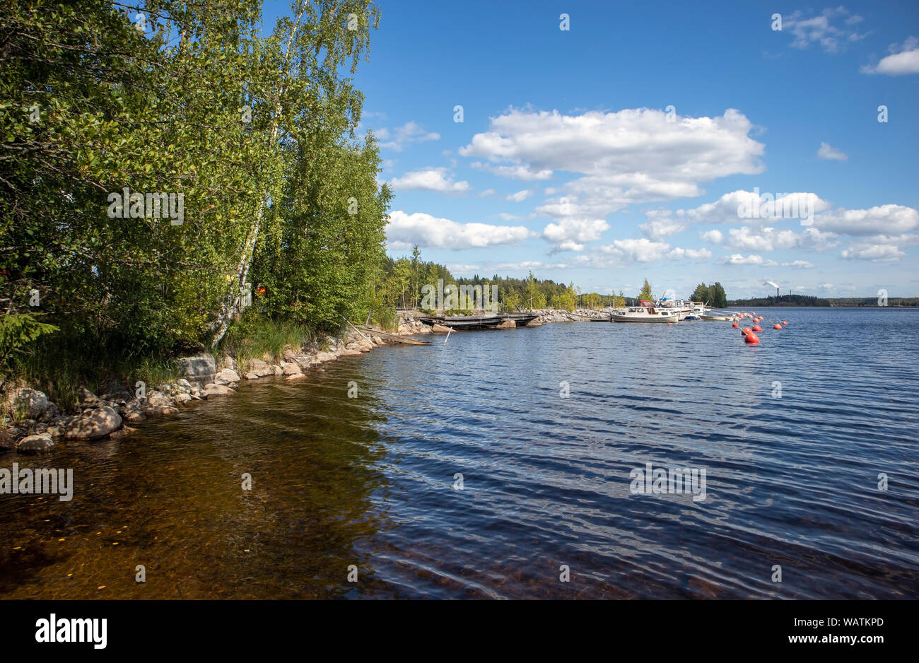 Summer scenery, Imatra Finland Stock Photo - Alamy