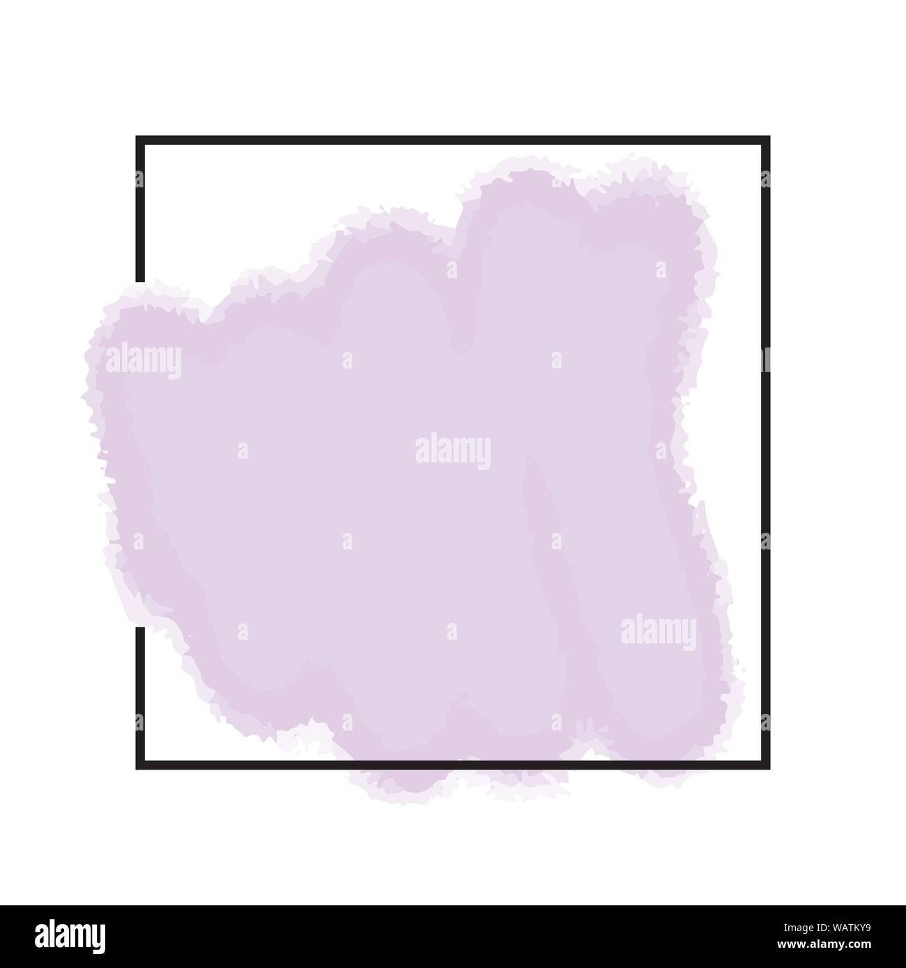 Frame template design. Digital watercolor in vector. Wedding decoration ...