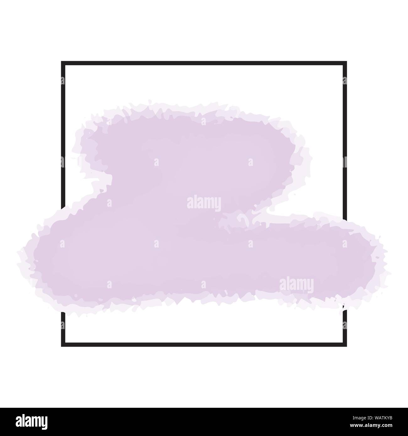 Frame template design. Digital watercolor in vector. Wedding decoration ...