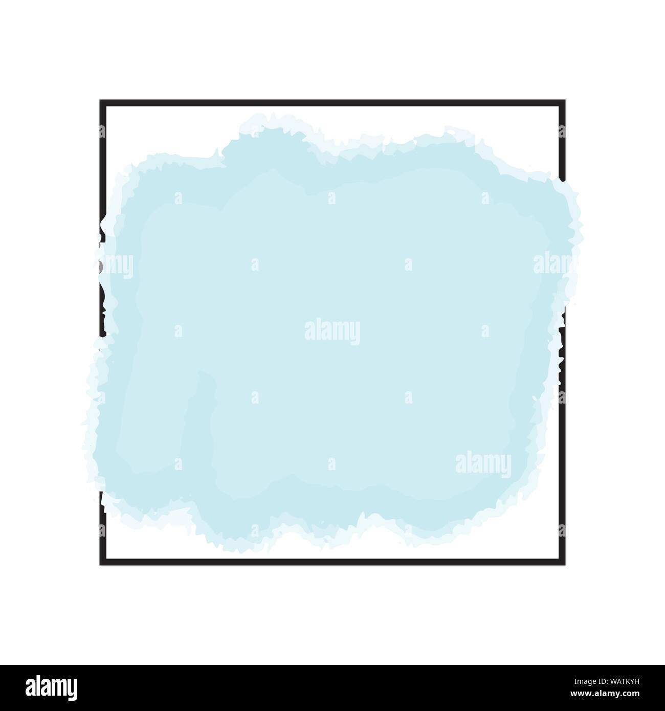 Frame template design. Digital watercolor in vector. Wedding decoration ...