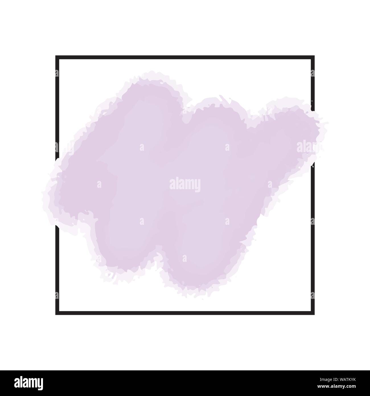 Frame template design. Digital watercolor in vector. Wedding decoration ...