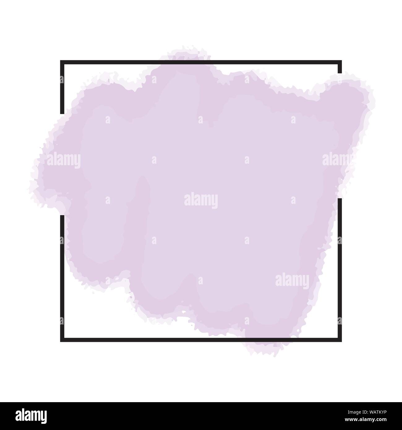 Frame template design. Digital watercolor in vector. Wedding decoration ...