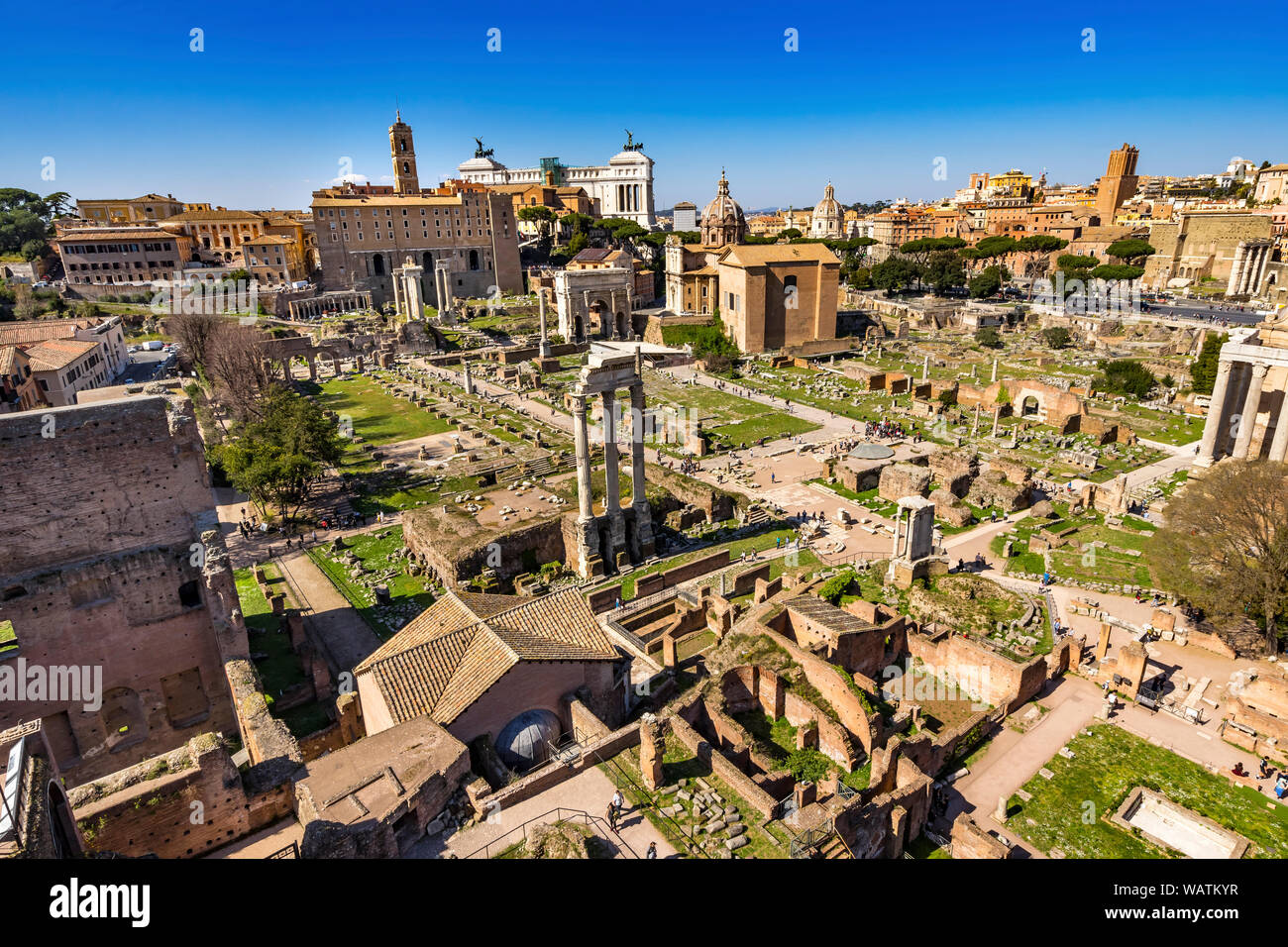 Ancient Forum Vesta Temple Regia Capitoline Hill Victor Emanuel ...