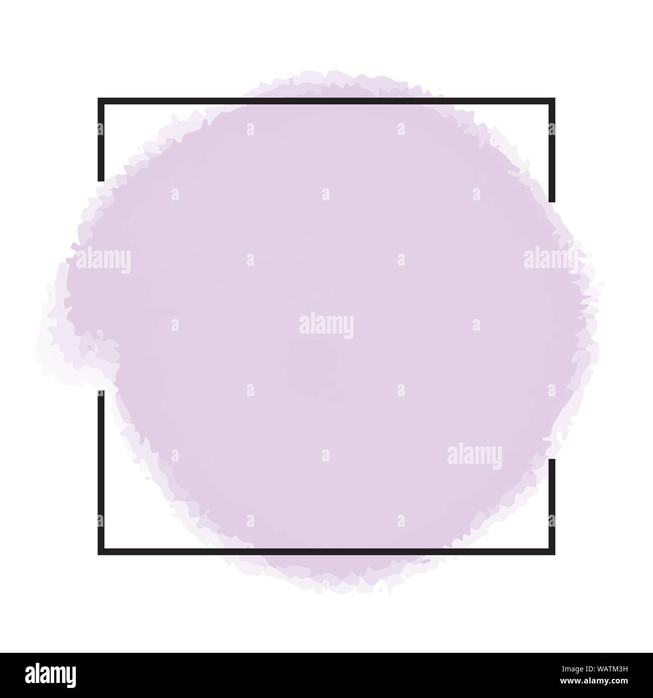Frame template design. Digital watercolor in vector. Wedding decoration ...