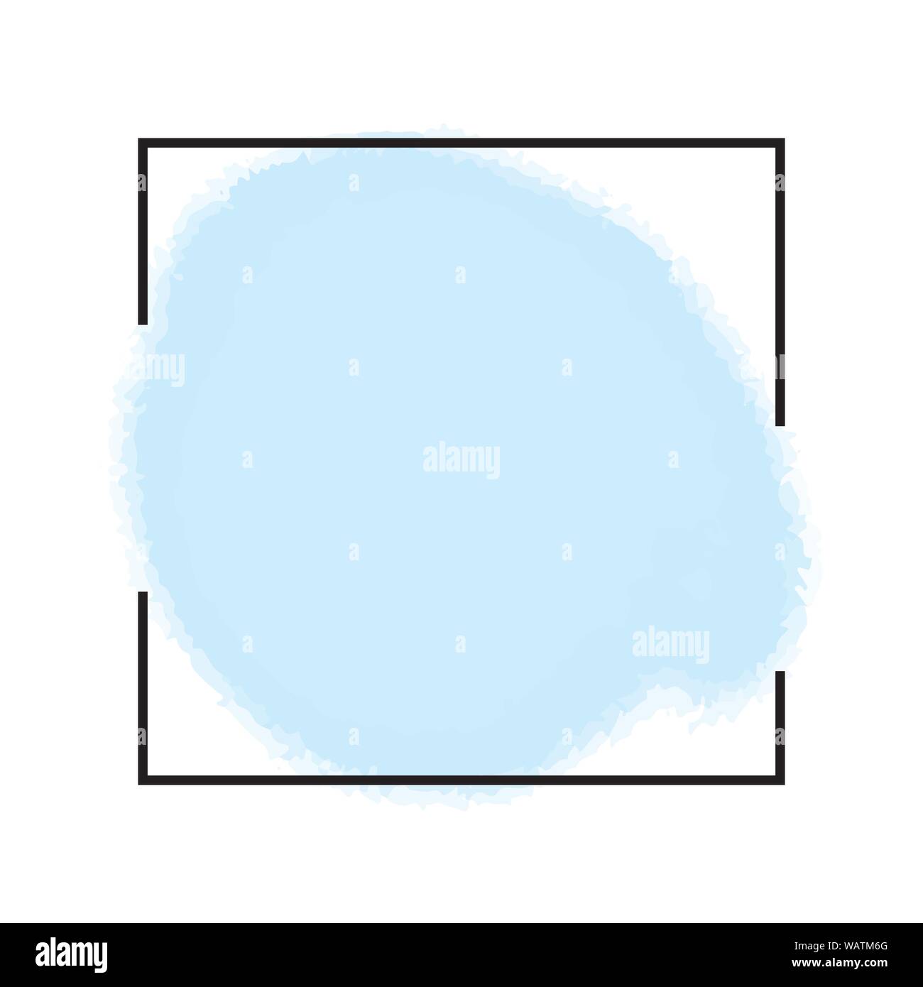 Frame template design. Digital watercolor in vector. Wedding decoration ...