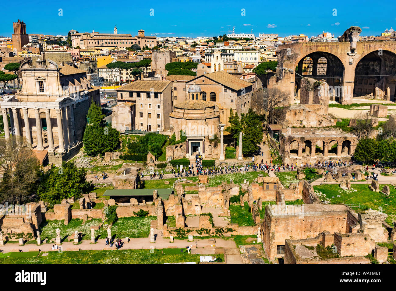 Ancient Forum Vesta Temple Regia Basilica Constantine Rome Italy From ...