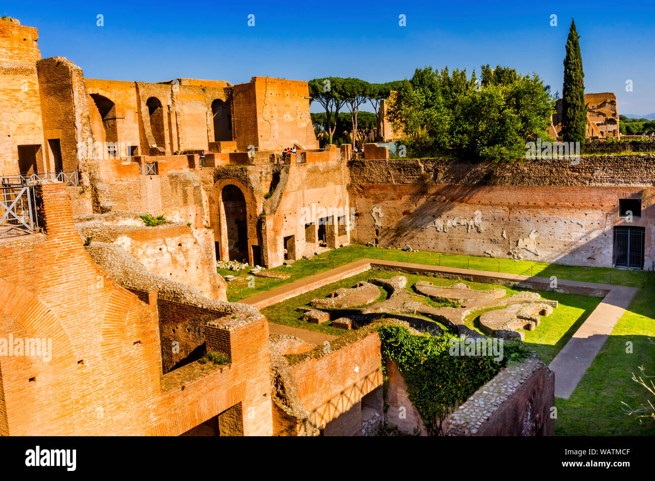 Ancient Emperor Septemius Severus Ruins Courtyard Palace Palantine Hill ...