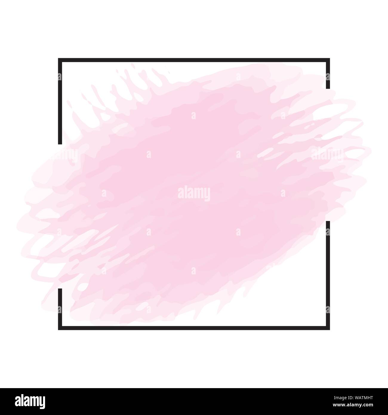 Frame template design. Digital watercolor in vector. Wedding decoration ...