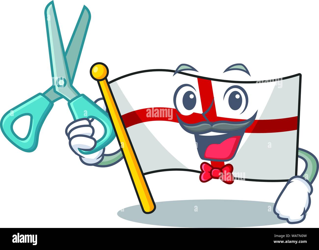 Barber flag england isolated in the mascot Stock Vector Image & Art - Alamy