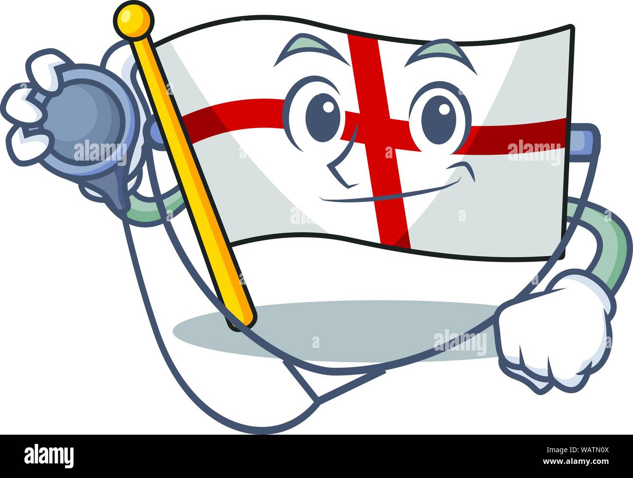Doctor flag england isolated in the mascot Stock Vector Image & Art - Alamy
