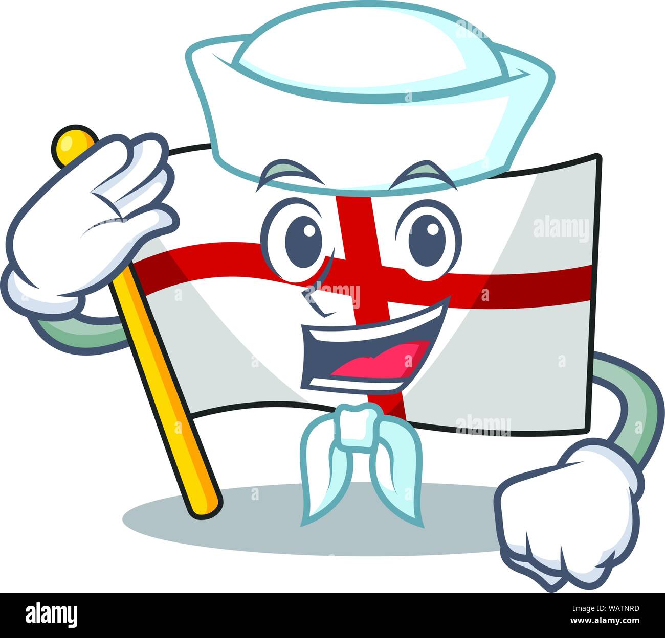 Sailor flag england isolated in the mascot Stock Vector Image & Art - Alamy