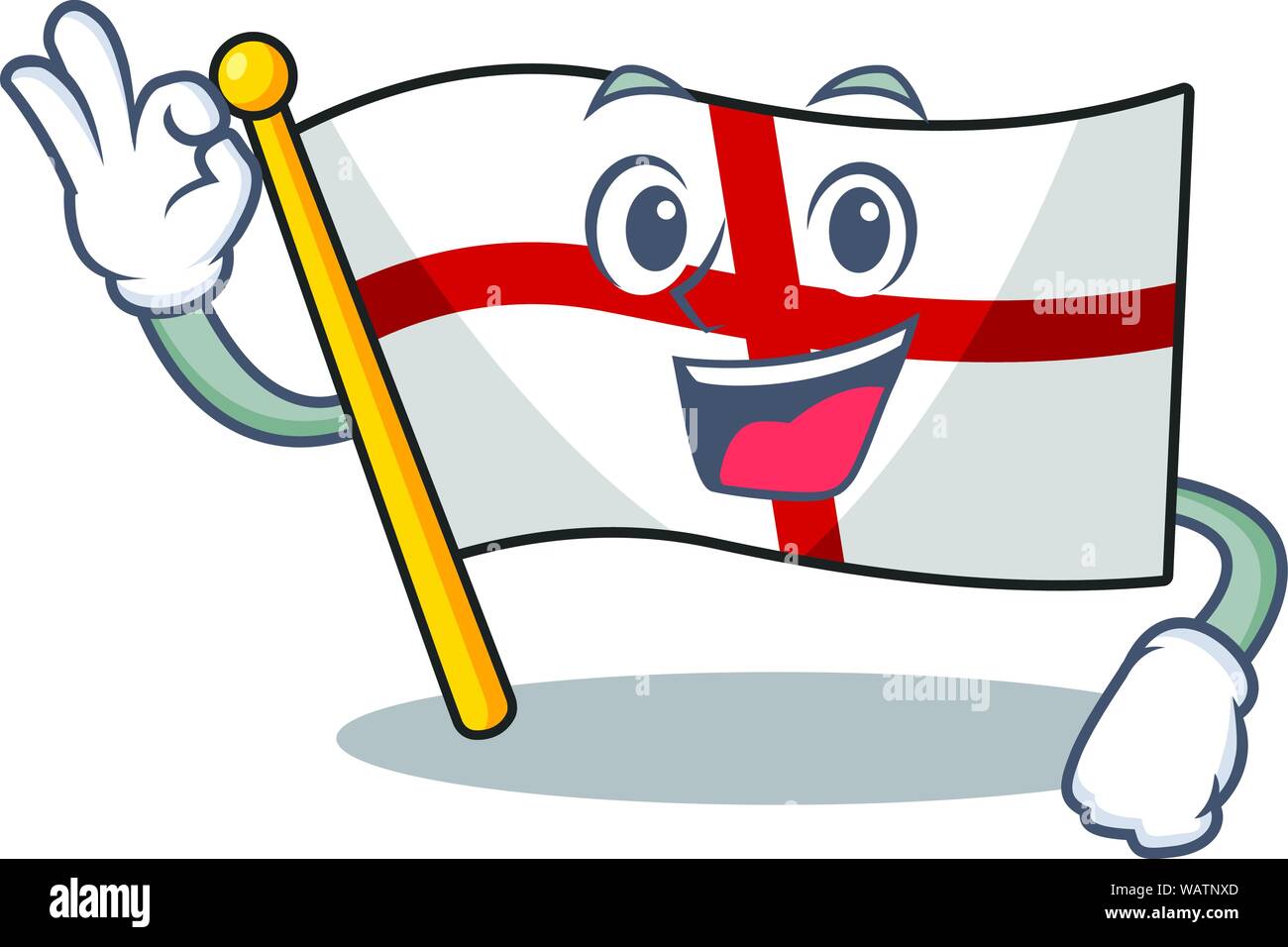 Okay flag england with the cartoon shape Stock Vector Image & Art - Alamy