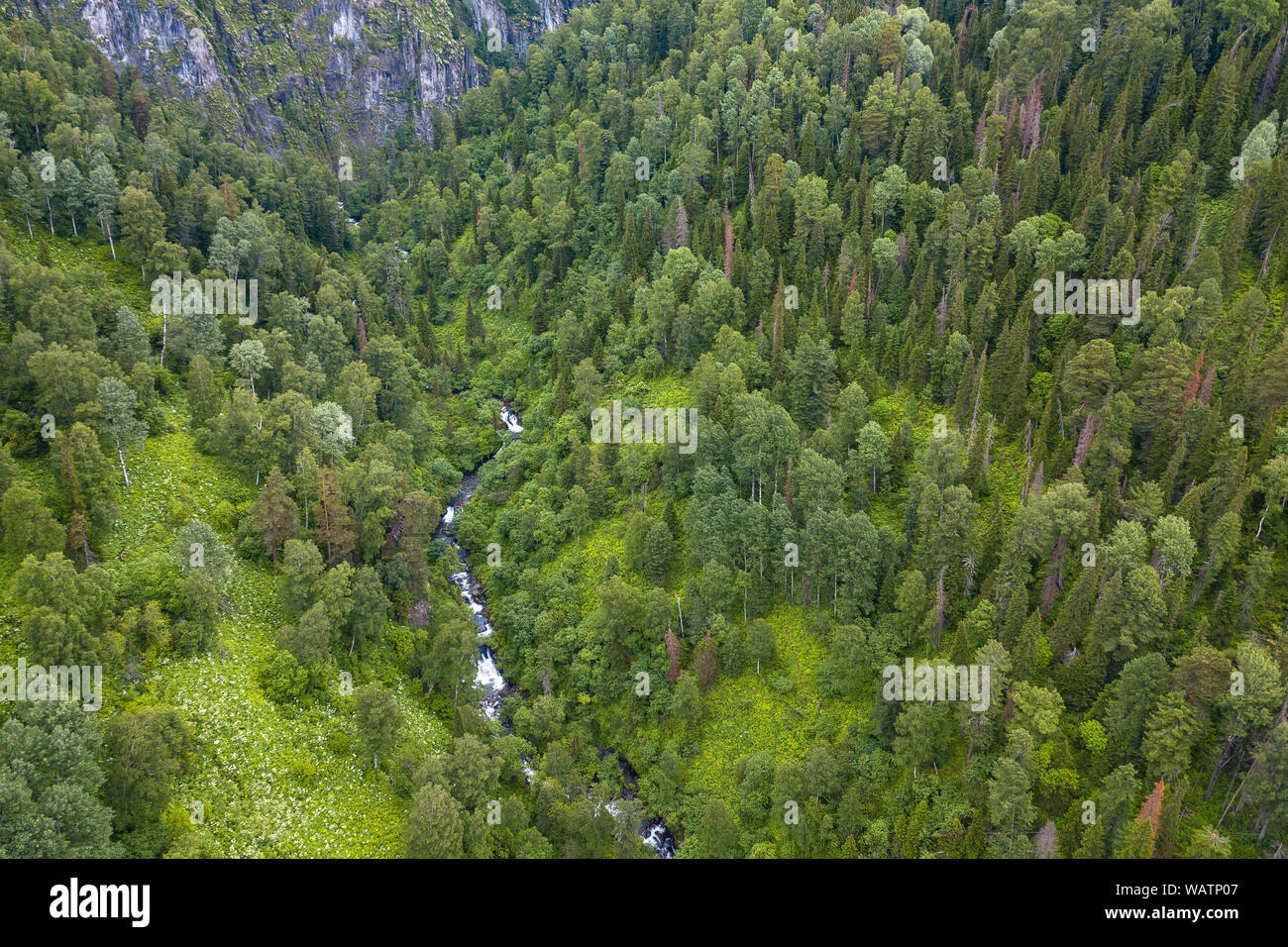 Aerial small valley between hills hi-res stock photography and images ...