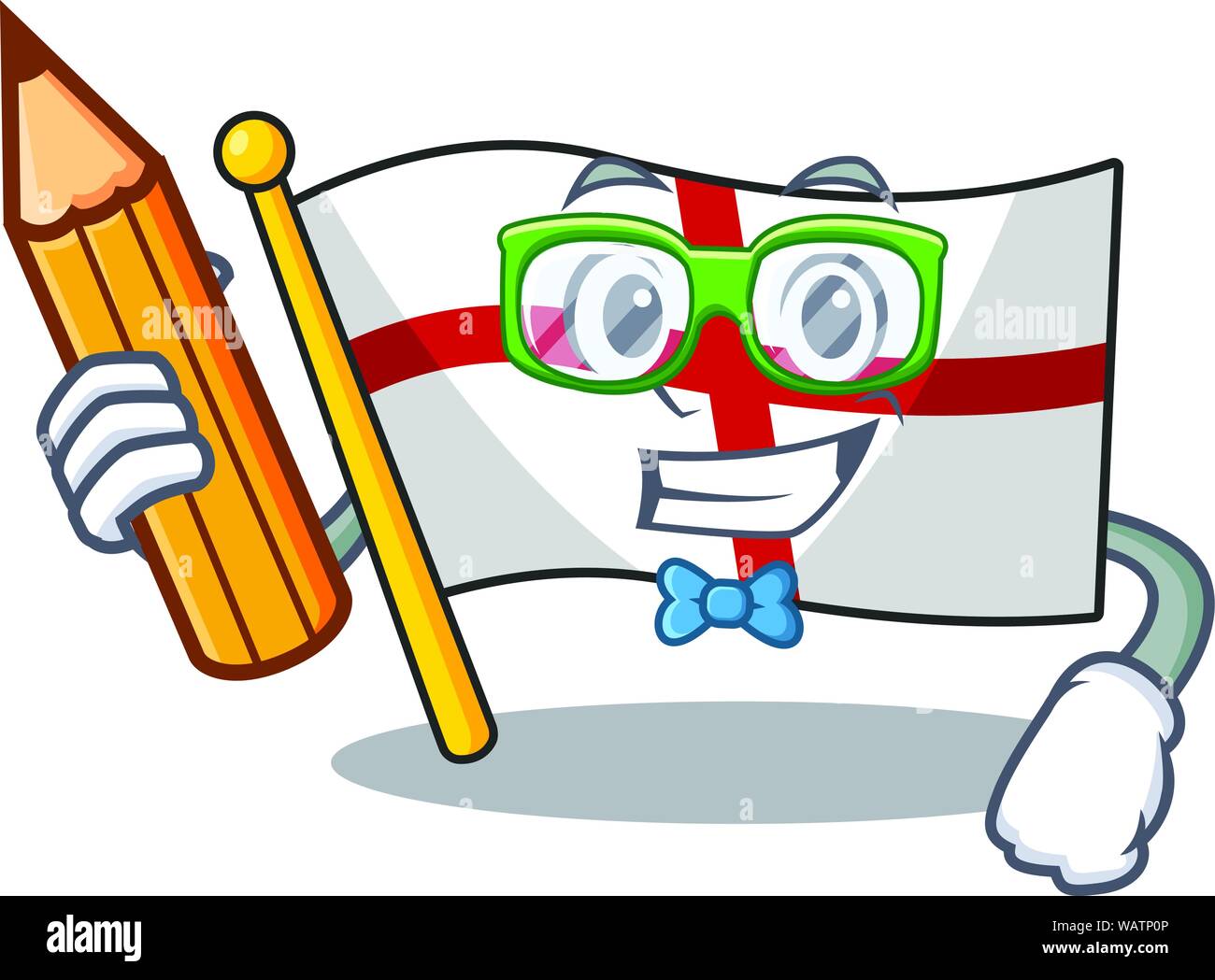 Student flag england with the cartoon shape Stock Vector Image & Art ...