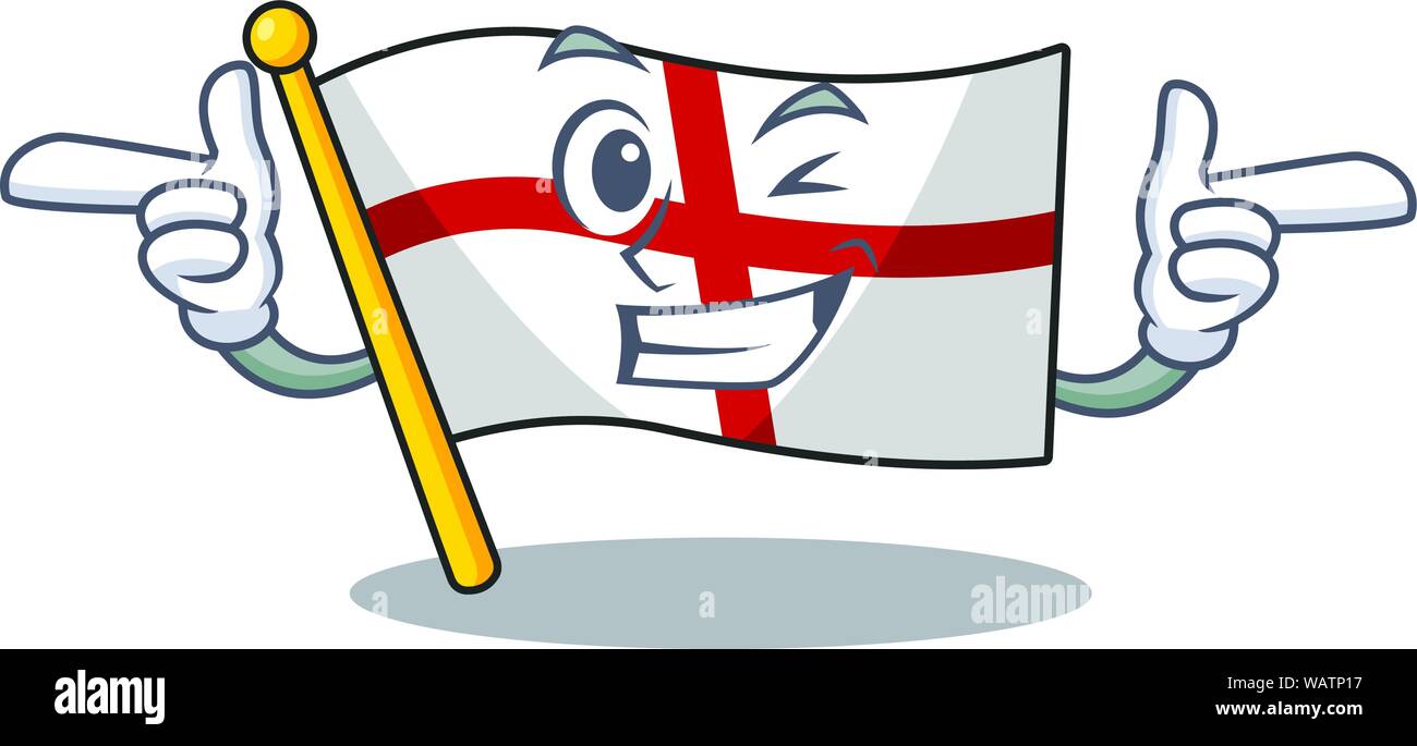 Wink flag england with the cartoon shape Stock Vector Image & Art - Alamy