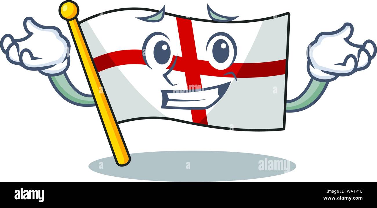 Grinning flag england with the cartoon shape Stock Vector Image & Art ...