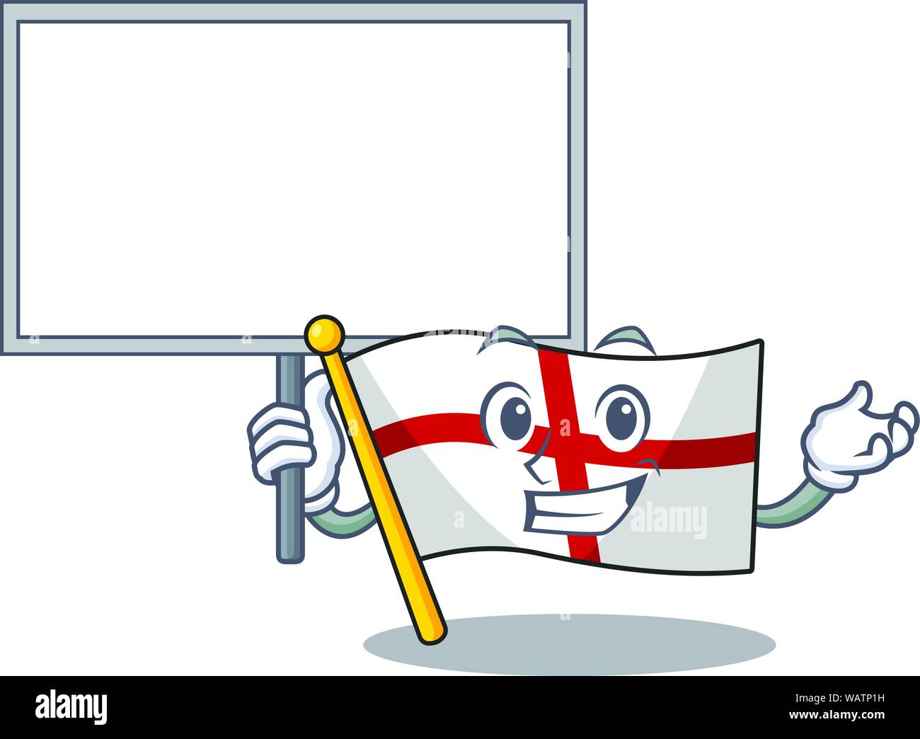 Bring board flag england isolated in the mascot Stock Vector Image ...