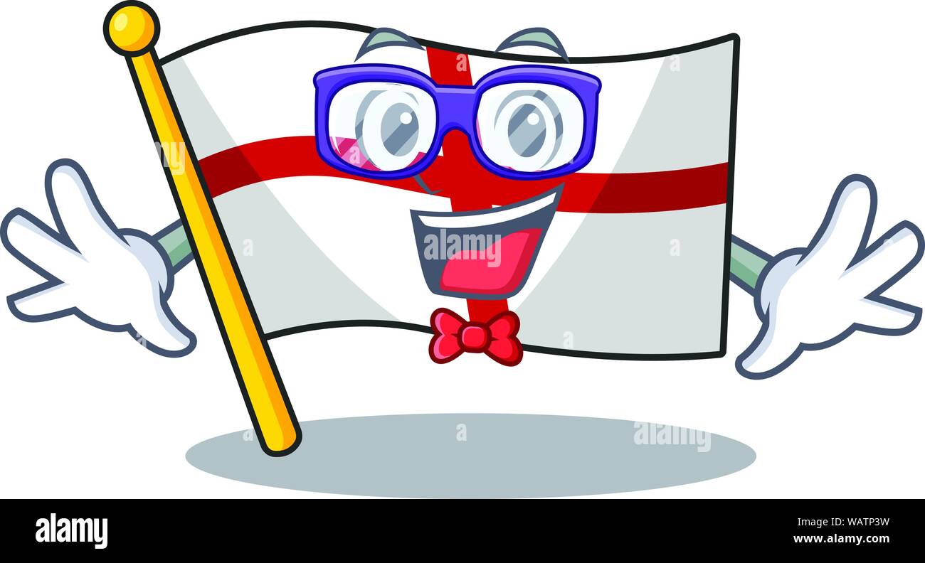 Geek flag england with the cartoon shape Stock Vector Image & Art - Alamy