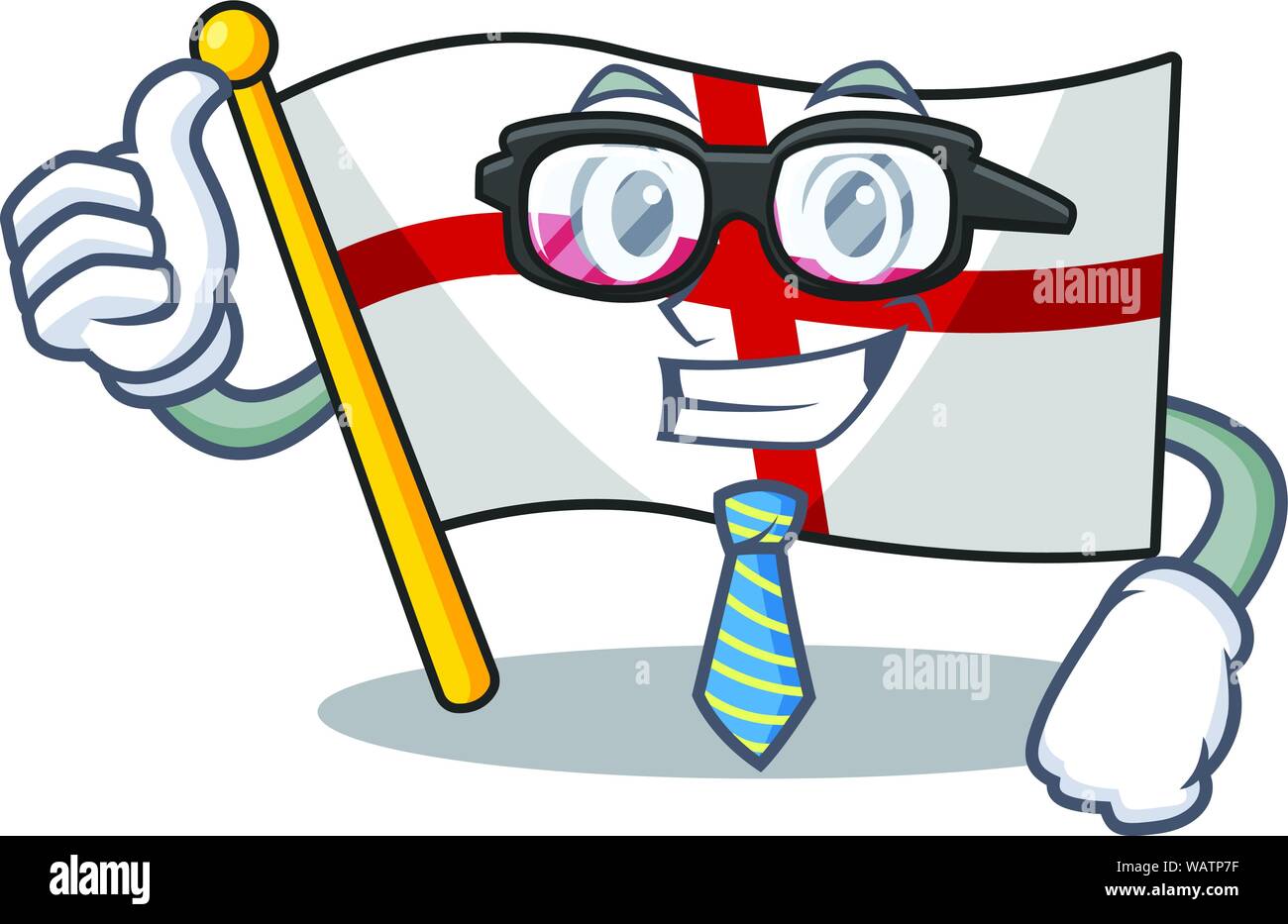 Businessman flag england with the cartoon shape Stock Vector Image ...