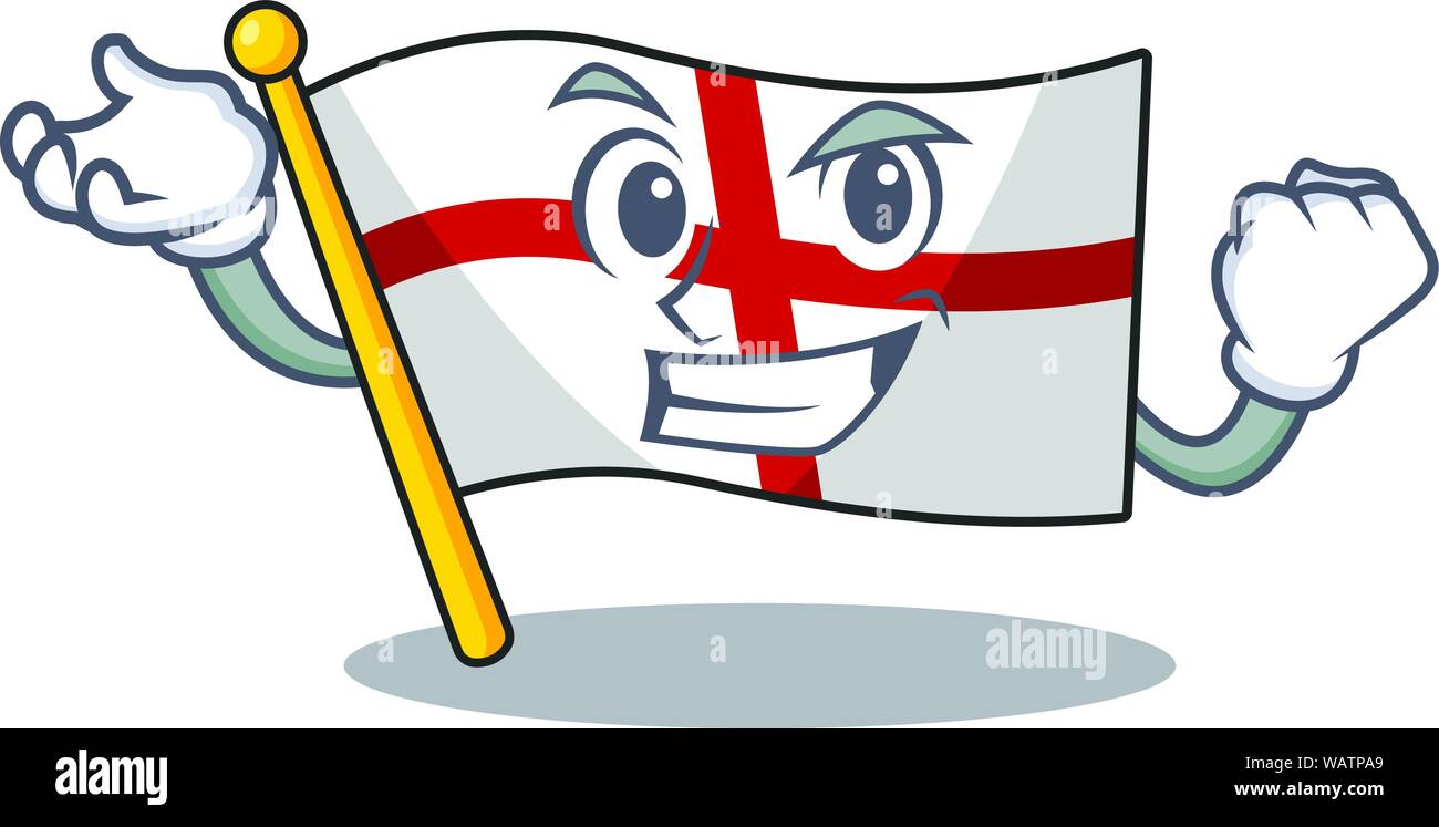 Successful flag england with the cartoon shape Stock Vector Image & Art ...