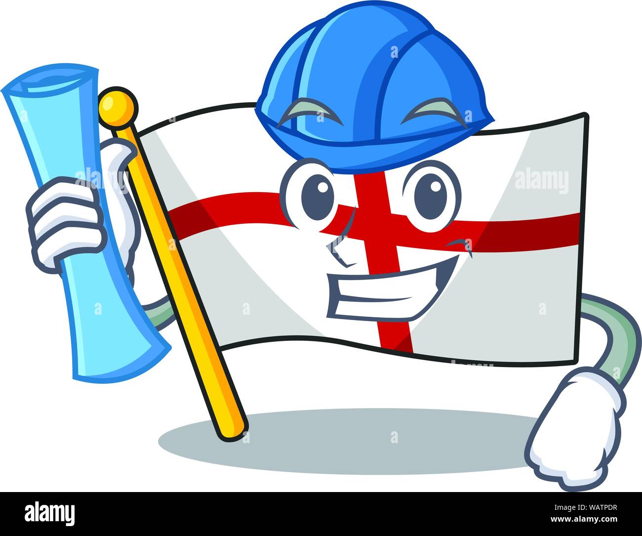 Architect flag england with the cartoon shape Stock Vector Image & Art ...
