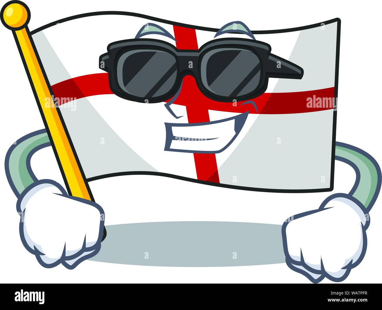 Super cool flag england with the cartoon shape Stock Vector Image & Art ...
