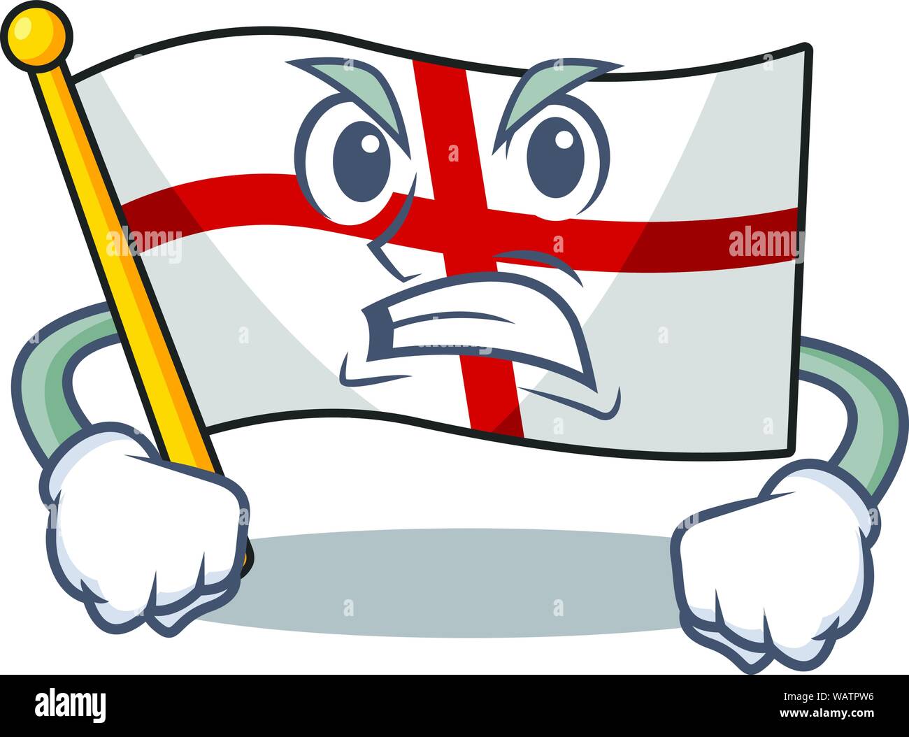 Angry england flag folded above cartoon table Stock Vector Image & Art ...