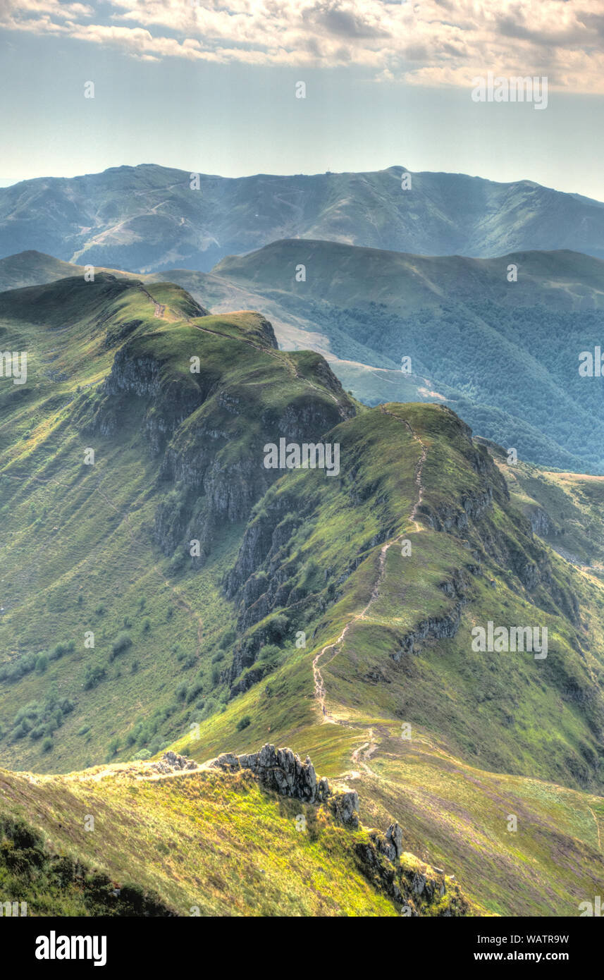 Panorama from the Puy Mary, France Stock Photo - Alamy