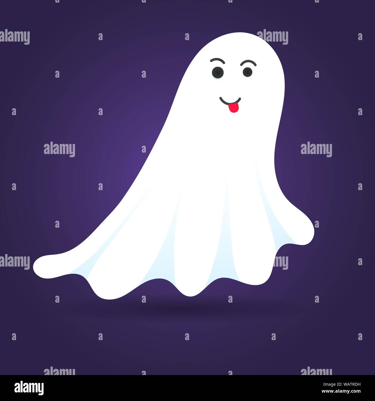 Cute ghost character flat style design vector illustration isolated on ...