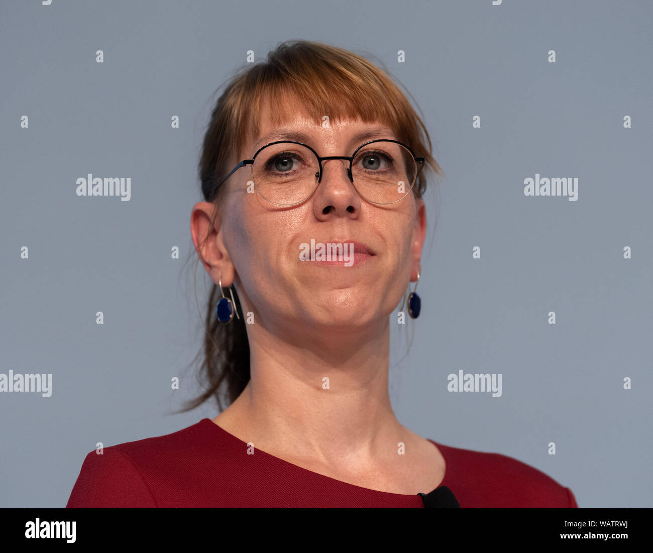 Dresden, Germany. 21st Aug, 2019. Katja Meier, top candidate of Bündnis ...