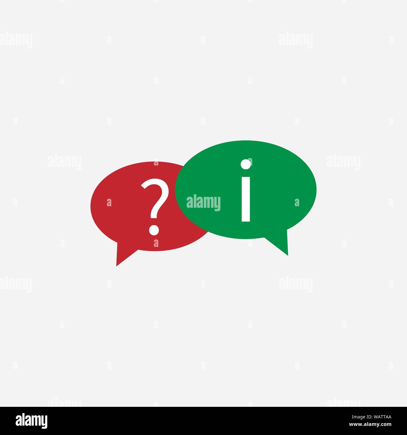 Question answer icon. Vector illustration, flat design Stock Vector ...