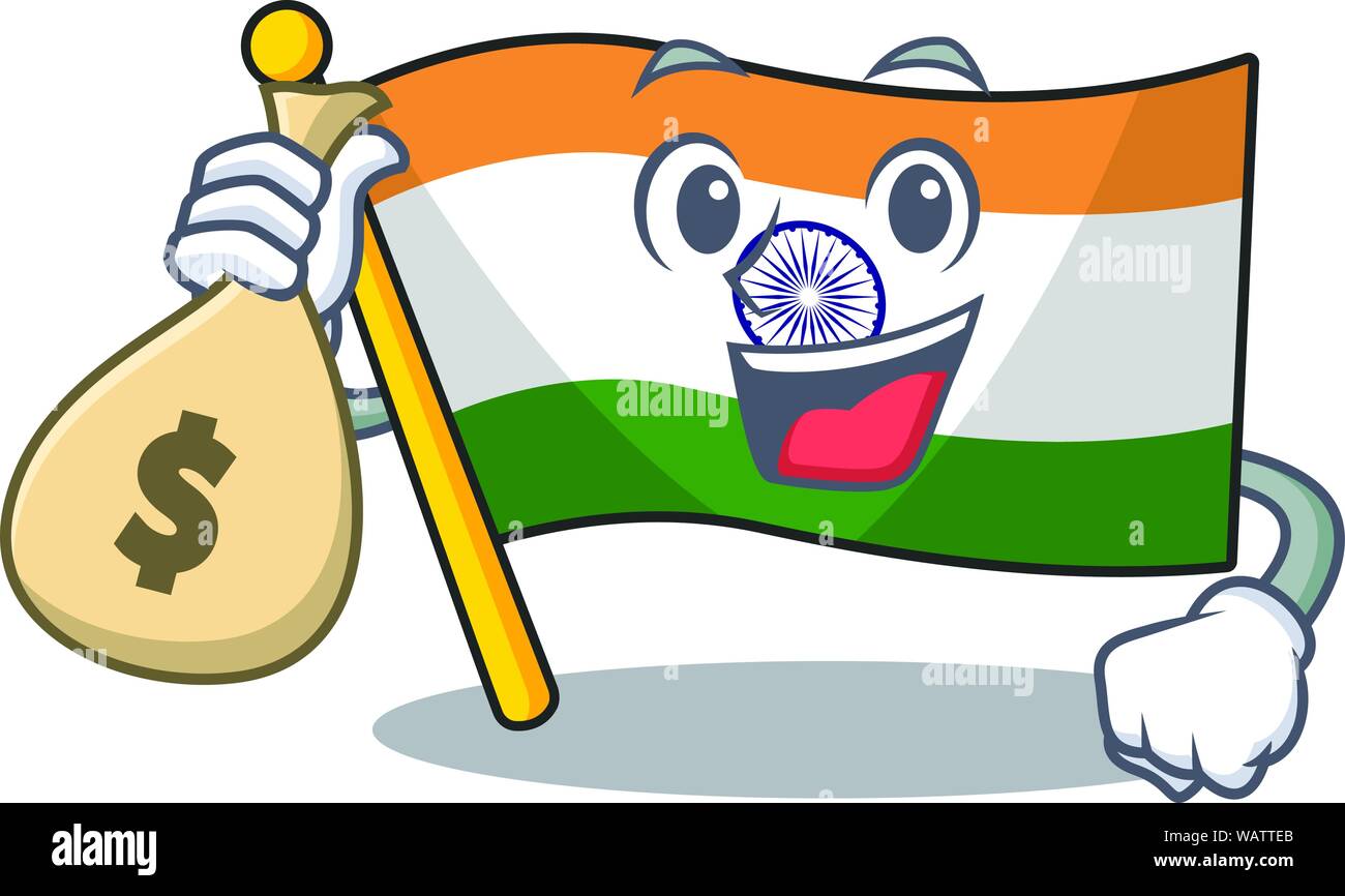 With money bag Indian flag kept in cartoon drawer Stock Vector Image ...