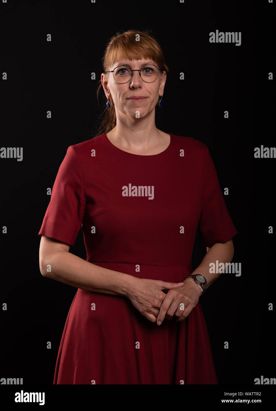 Dresden, Germany. 21st Aug, 2019. Katja Meier, top candidate of Bündnis ...