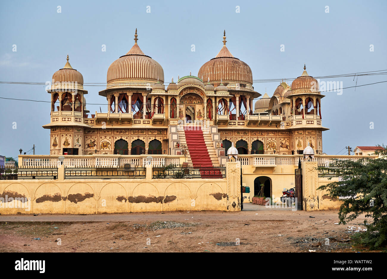 private palace in Mandawa, Shekhawati Region, Rajasthan, India Stock ...
